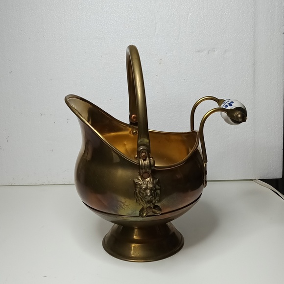 Accents | Vintage Brass Coal Scuttle Made In Holland With | Poshmark